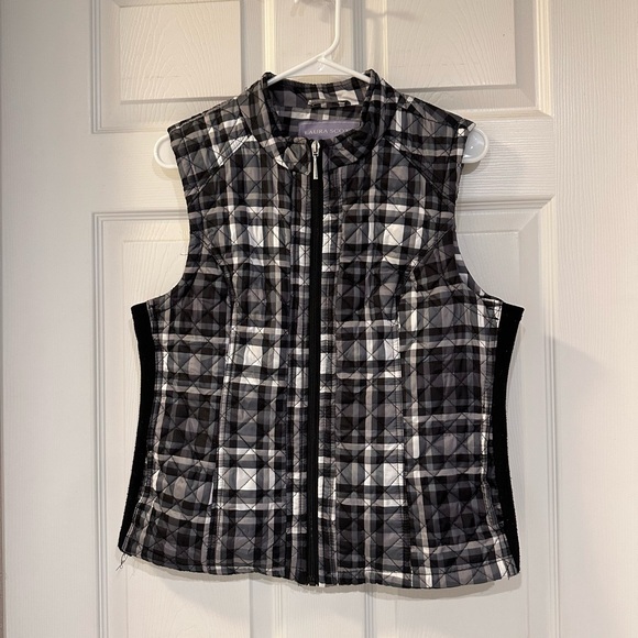 Laura Scott | Jackets & Coats | Laura Scott Black And White Checkered ...